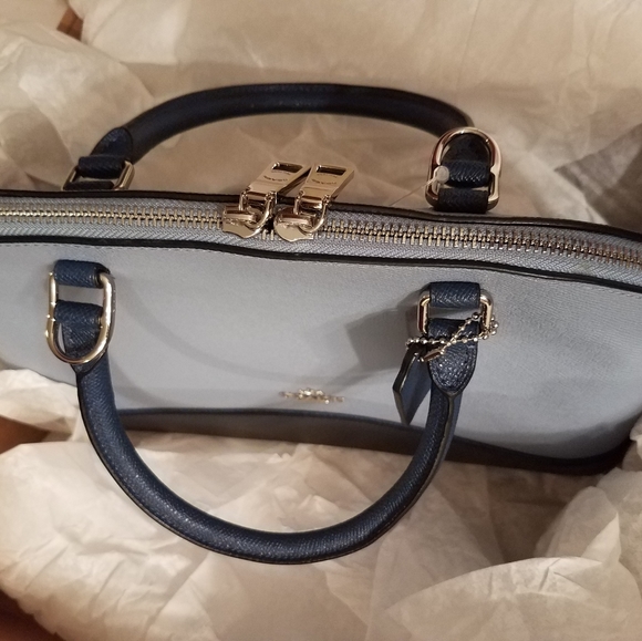 Coach | Bags | Coach Satchel In Blue Colorblock | Poshmark